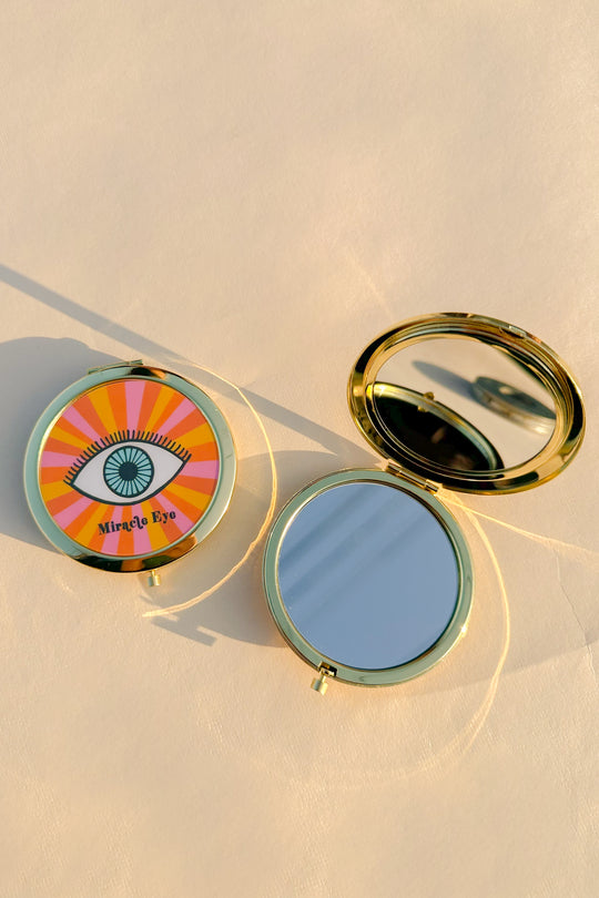 Rainbow Eye Mirror Compact in Gold – Miracle Eye