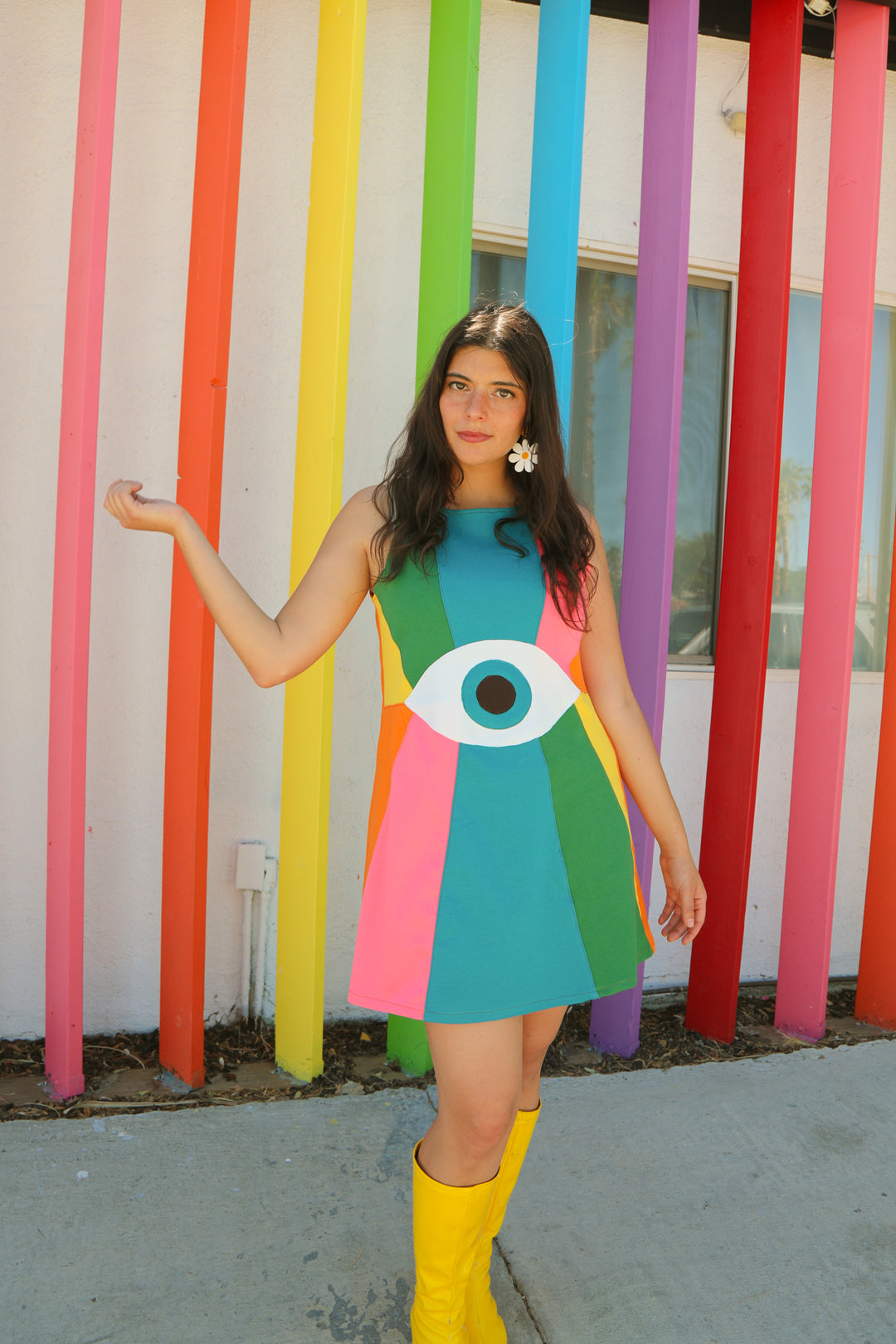 Miracle Eye Rainbow Mini-Dress
