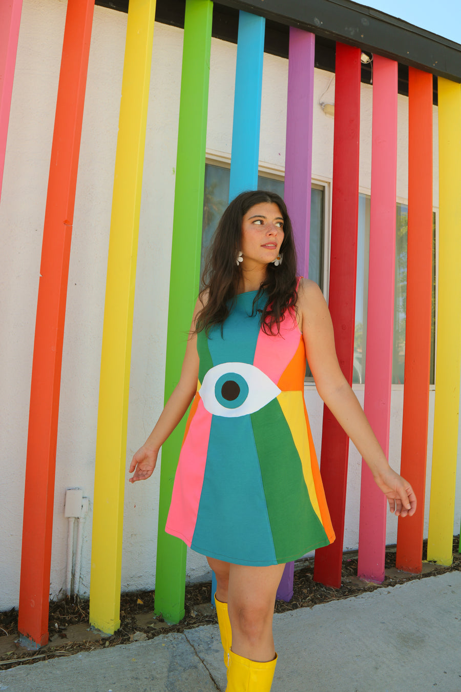 Miracle Eye Rainbow Mini-Dress