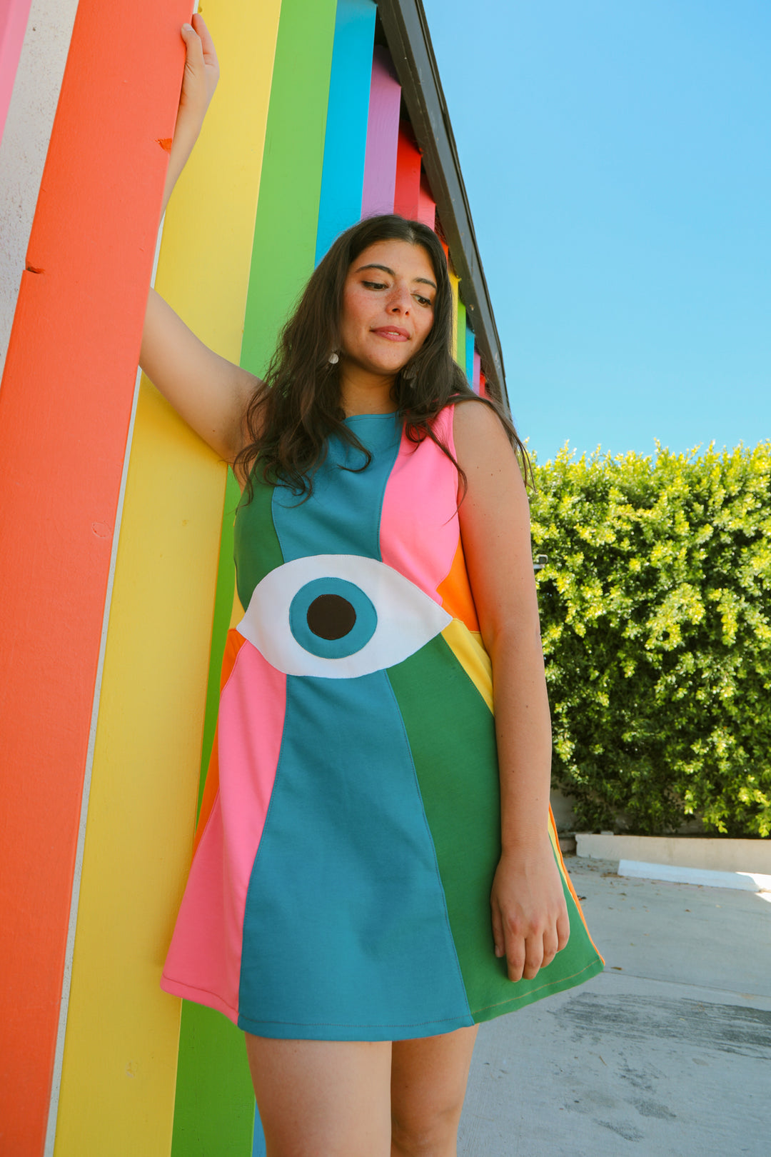 Miracle Eye Rainbow Mini-Dress