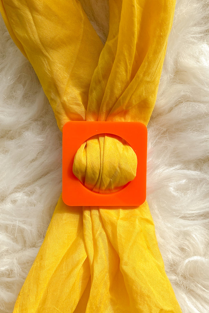 Square Scarf Slide in Orange – Miracle Eye