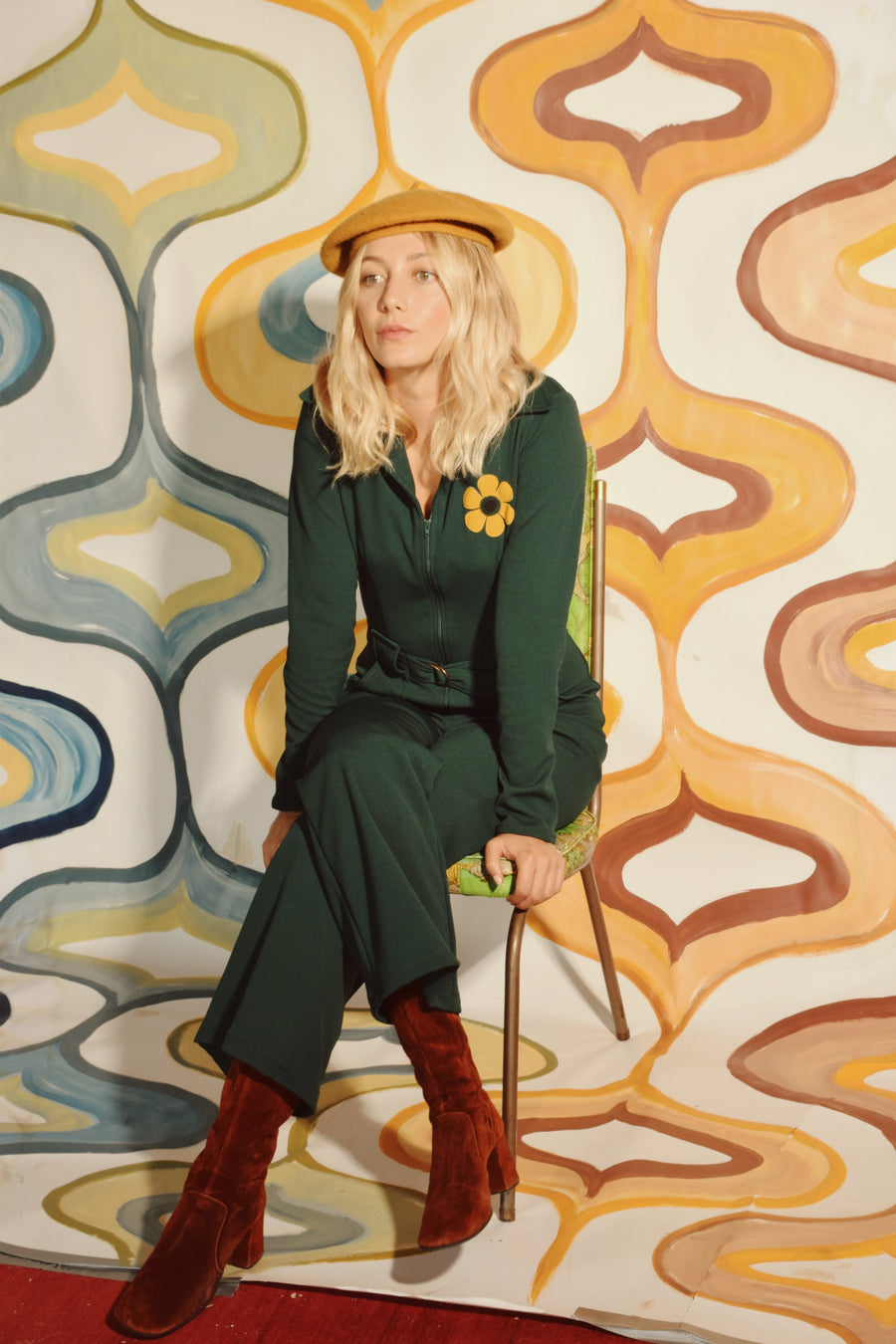 Flower Power Jumpsuit in Evergreen – Miracle Eye